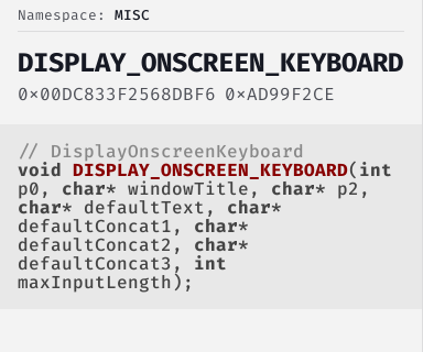 DisplayOnscreenKeyboard - FiveM Natives @ Cfx.re Docs
