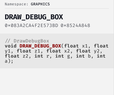 DrawDebugBox - FiveM Natives @ Cfx.re Docs