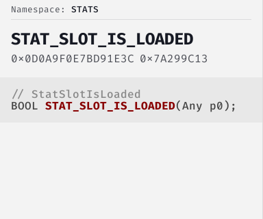 StatSlotIsLoaded - FiveM Natives @ Cfx.re Docs
