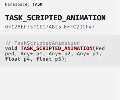 TaskScriptedAnimation - FiveM Natives @ Cfx.re Docs