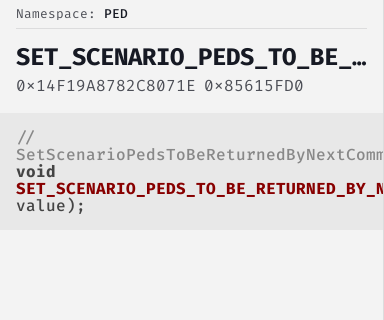 SetScenarioPedsToBeReturnedByNextCommand - FiveM Natives @ Cfx.re Docs