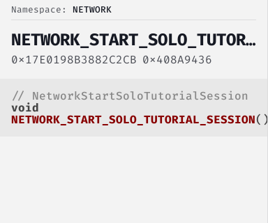 NetworkStartSoloTutorialSession - FiveM Natives @ Cfx.re Docs