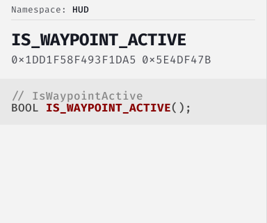 IsWaypointActive - FiveM Natives @ Cfx.re Docs