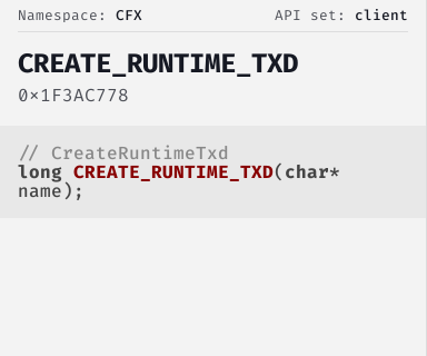 CreateRuntimeTxd - FiveM Natives @ Cfx.re Docs