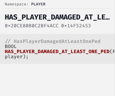 HasPlayerDamagedAtLeastOnePed - FiveM Natives @ Cfx.re Docs