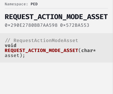 RequestActionModeAsset - FiveM Natives @ Cfx.re Docs
