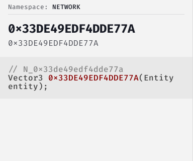 NetworkGetLastVelocityReceived - FiveM Natives @ Cfx.re Docs