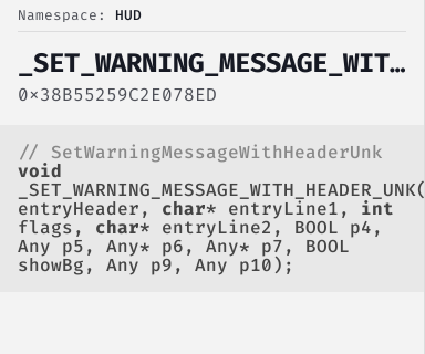 SetWarningMessageWithHeaderExtended - FiveM Natives @ Cfx.re Docs