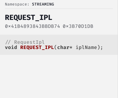 RequestIpl - FiveM Natives @ Cfx.re Docs