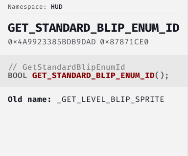 GetStandardBlipEnumId - FiveM Natives @ Cfx.re Docs