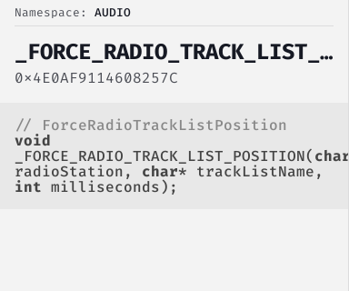ForceMusicTrackList - FiveM Natives @ Cfx.re Docs