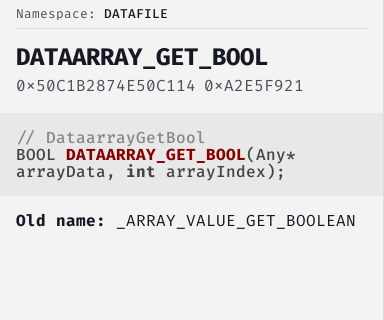DataarrayGetBool - FiveM Natives @ Cfx.re Docs