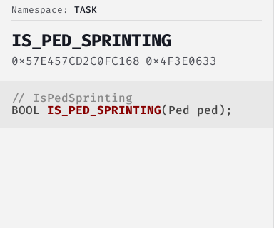 IsPedSprinting - FiveM Natives @ Cfx.re Docs
