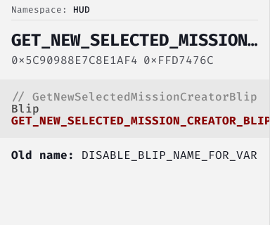 GetNewSelectedMissionCreatorBlip - FiveM Natives @ Cfx.re Docs