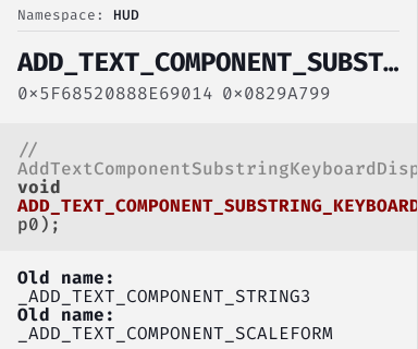 AddTextComponentSubstringKeyboardDisplay - FiveM Natives @ Cfx.re Docs