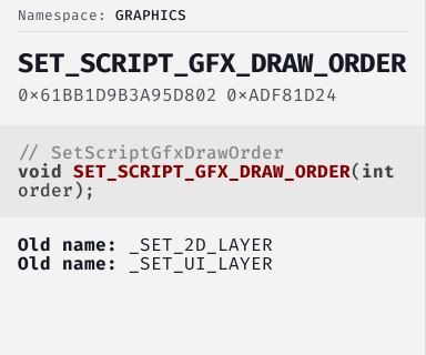SetScriptGfxDrawOrder - FiveM Natives @ Cfx.re Docs