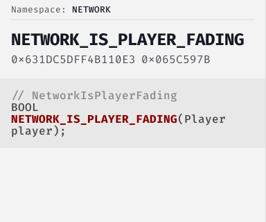 NetworkIsPlayerFading - FiveM Natives @ Cfx.re Docs