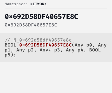 N_0x692d58df40657e8c - FiveM Natives @ Cfx.re Docs