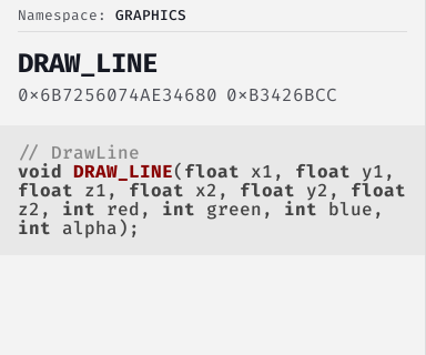 DrawLine - FiveM Natives @ Cfx.re Docs