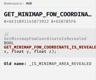 GetMinimapFowCoordinateIsRevealed - FiveM Natives @ Cfx.re Docs