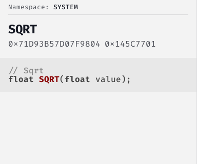 Sqrt - FiveM Natives @ Cfx.re Docs