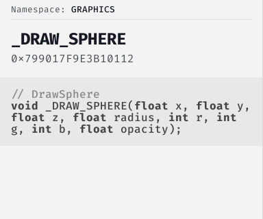 DrawSphere - FiveM Natives @ Cfx.re Docs
