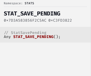 StatSavePending - FiveM Natives @ Cfx.re Docs