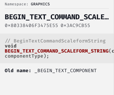 BeginTextCommandScaleformString - FiveM Natives @ Cfx.re Docs