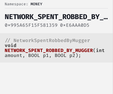 NetworkSpentRobbedByMugger - FiveM Natives @ Cfx.re Docs
