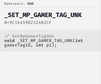SetMpGamerTagMpBagLargeCount - FiveM Natives @ Cfx.re Docs