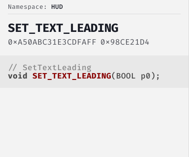 SetTextLeading - FiveM Natives @ Cfx.re Docs