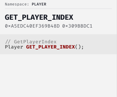 GetPlayerIndex - FiveM Natives @ Cfx.re Docs