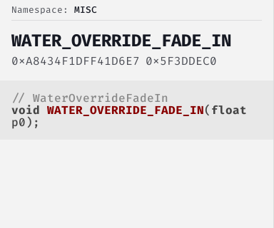 WaterOverrideFadeIn - FiveM Natives @ Cfx.re Docs