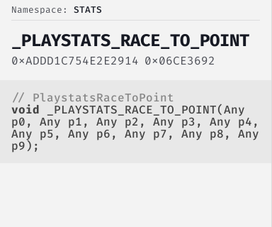 PlaystatsRaceToPointMissionDone - FiveM Natives @ Cfx.re Docs