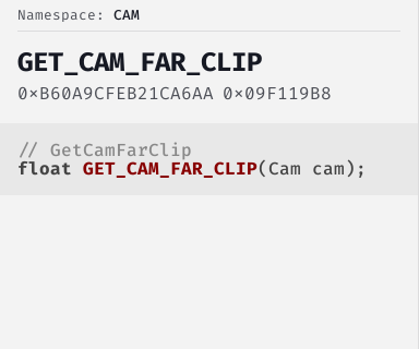 GetCamFarClip - FiveM Natives @ Cfx.re Docs