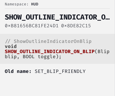 ShowOutlineIndicatorOnBlip - FiveM Natives @ Cfx.re Docs