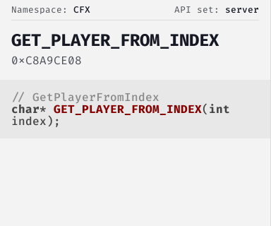Getplayerfromindex Fivem Natives Cfx Re Docs
