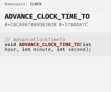 AdvanceClockTimeTo - FiveM Natives @ Cfx.re Docs