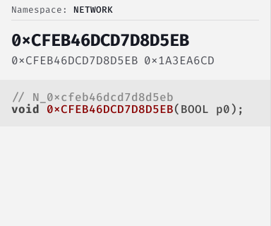 N_0xcfeb46dcd7d8d5eb - FiveM Natives @ Cfx.re Docs