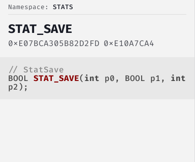 StatSave - FiveM Natives @ Cfx.re Docs