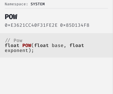 Pow - FiveM Natives @ Cfx.re Docs