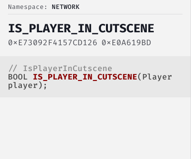 IsPlayerInCutscene - FiveM Natives @ Cfx.re Docs