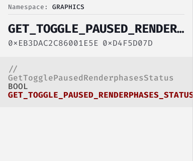 GetTogglePausedRenderphasesStatus - FiveM Natives @ Cfx.re Docs