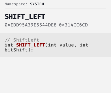 ShiftLeft - FiveM Natives @ Cfx.re Docs