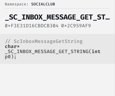 ScInboxMessageGetString - FiveM Natives @ Cfx.re Docs