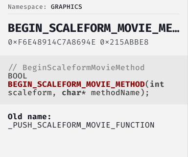 BeginScaleformMovieMethod - FiveM Natives @ Cfx.re Docs