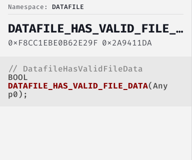 DatafileHasValidFileData - FiveM Natives @ Cfx.re Docs